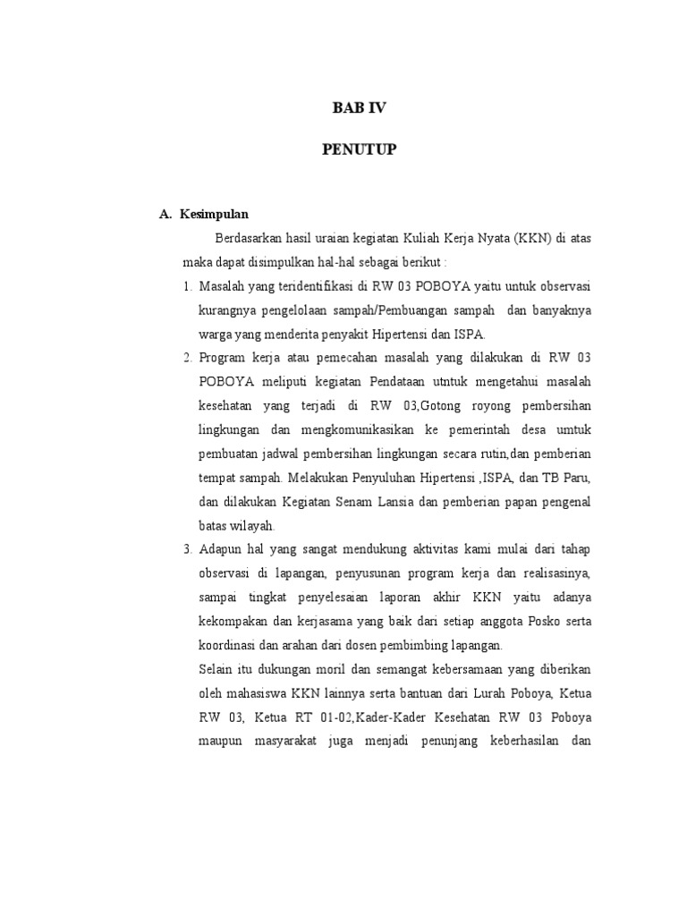 Bab Iv Penutup | PDF