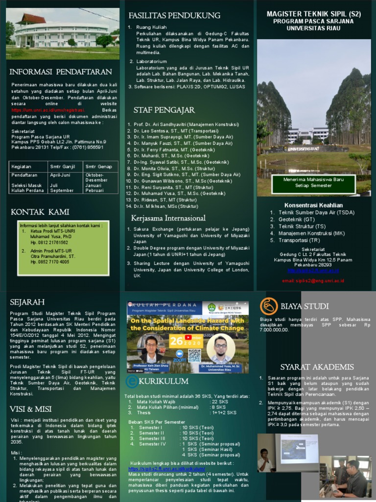 Magister Teknik Sipil UNRI | PDF
