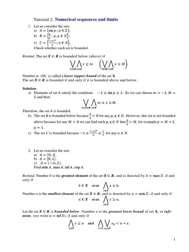 Math Analysis Ex 2 2022 | PDF | Sequence | Limit (Mathematics)