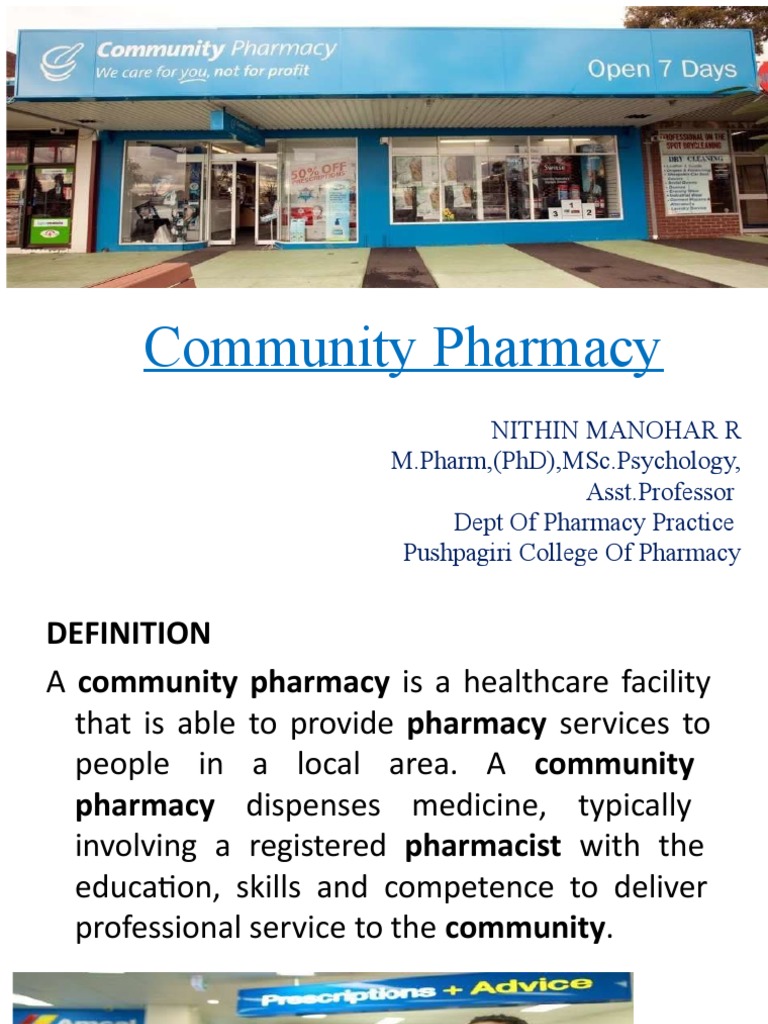 Community Pharmacy | PDF | Pharmacy | Pharmacist