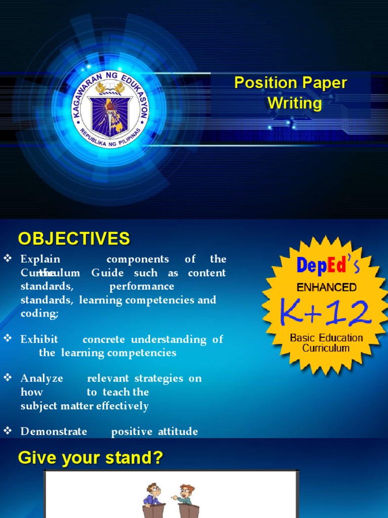 Position Paper | PDF | Argument | Critical Thinking