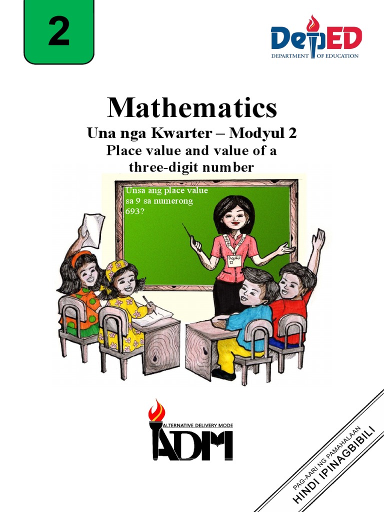 Math2 - q1 - Mod2 - Place Value and Value of A Three-Digit Number - v3 | PDF