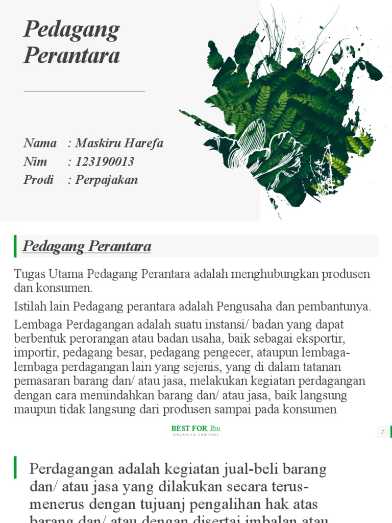 TUGAS PPT Pedagang Perantara | PDF