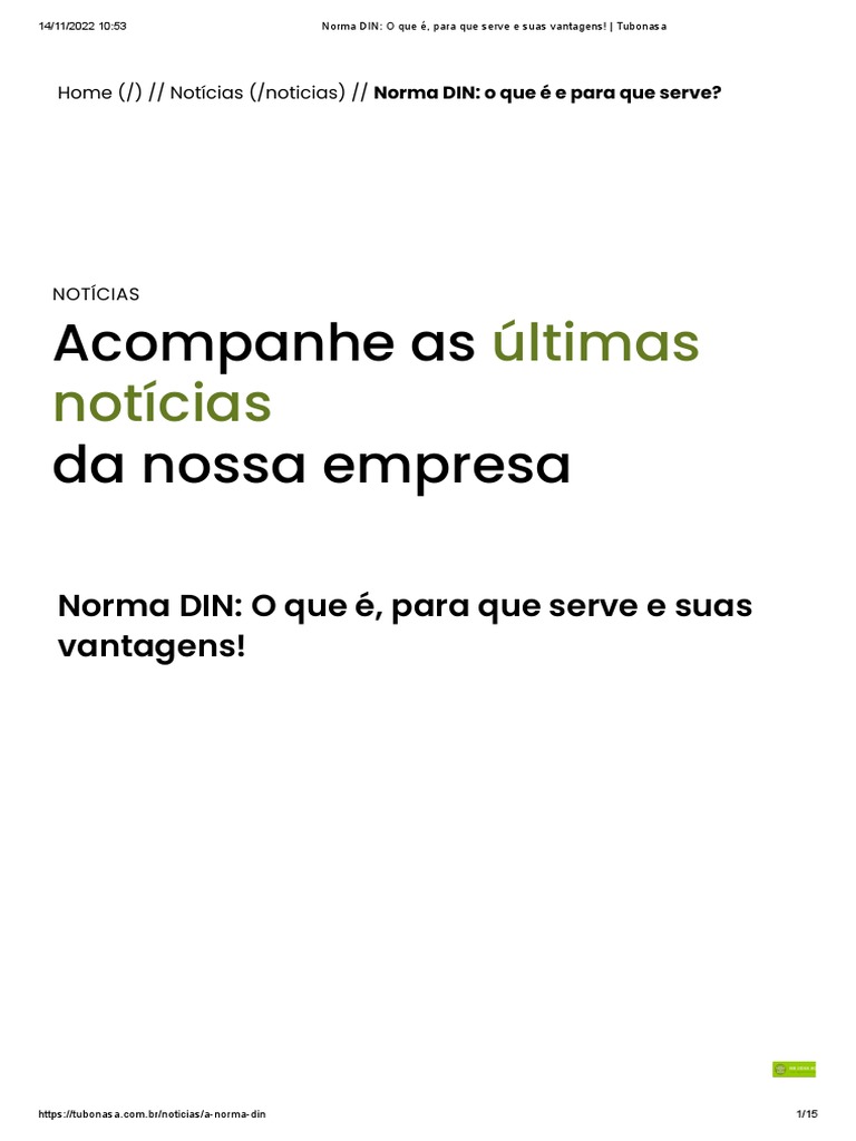 Norma DIN - O Que É, para Que Serve e Suas Vantagens! | PDF ...