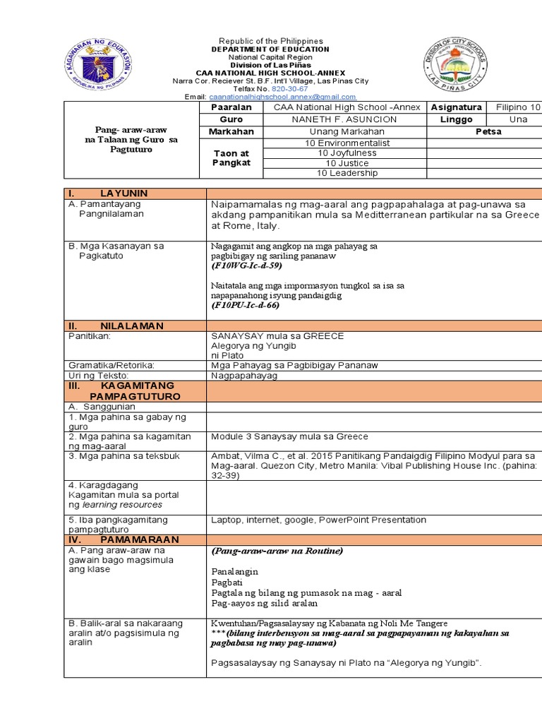 Week 3 2. Alegorya NG Yungib | PDF