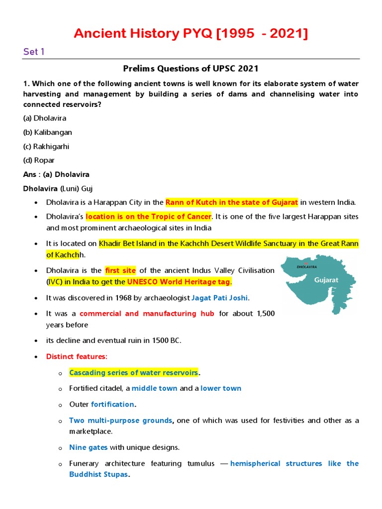 Ancient History PYQ (1995 - 2021) | PDF | Nirvana | Indian Religions