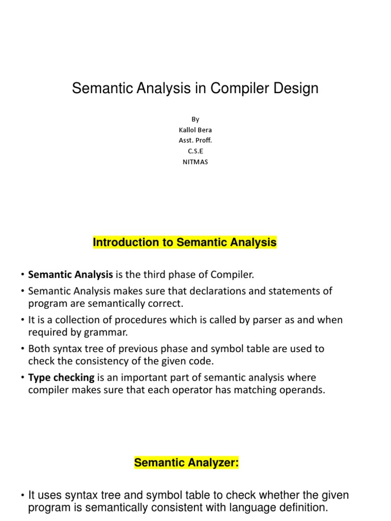 Compiler 03 Semantic Analysis Pdf Parsing Compiler 5653