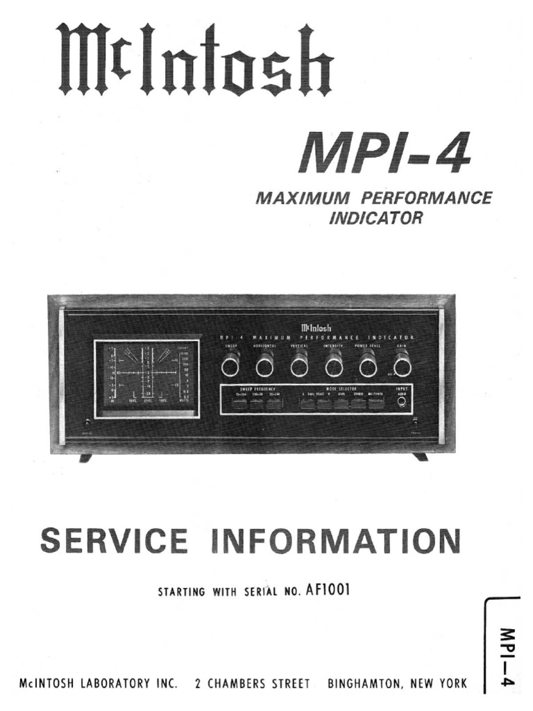 Mcintosh Mpi-4 | PDF