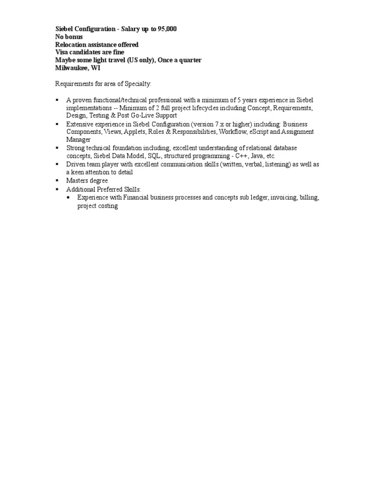 Siebel Configuration | PDF