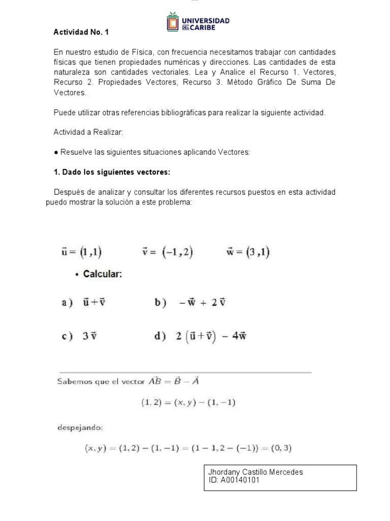 Producto Escalar Y Vectorial En Física Pdf Vector Euclidiano