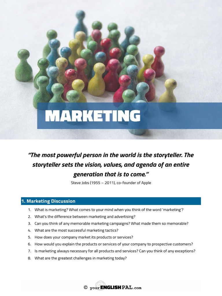 ESL Marketing Lesson Plan Overview | PDF | Marketing | Market Segmentation