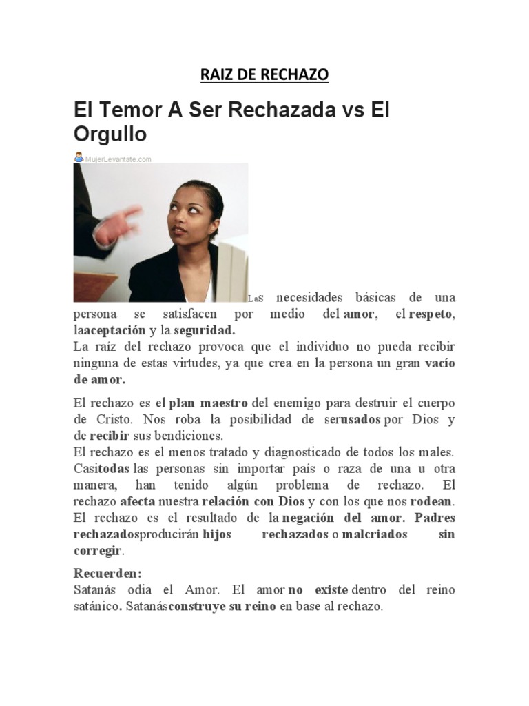 Raiz De Rechazo Pdf