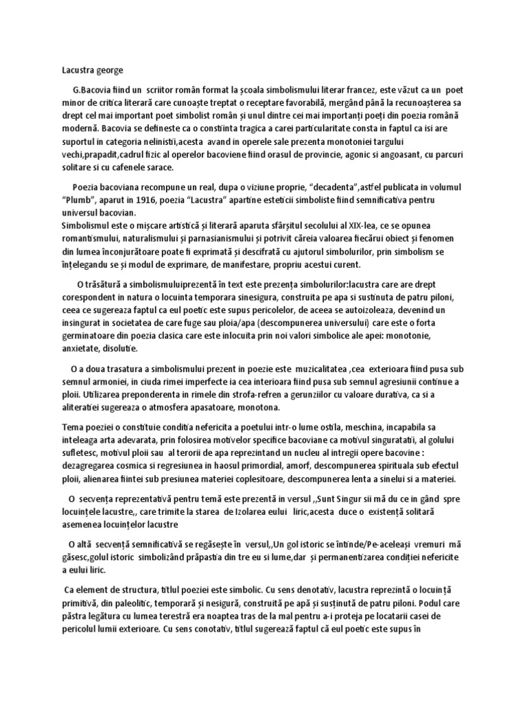 Lacustra George | PDF