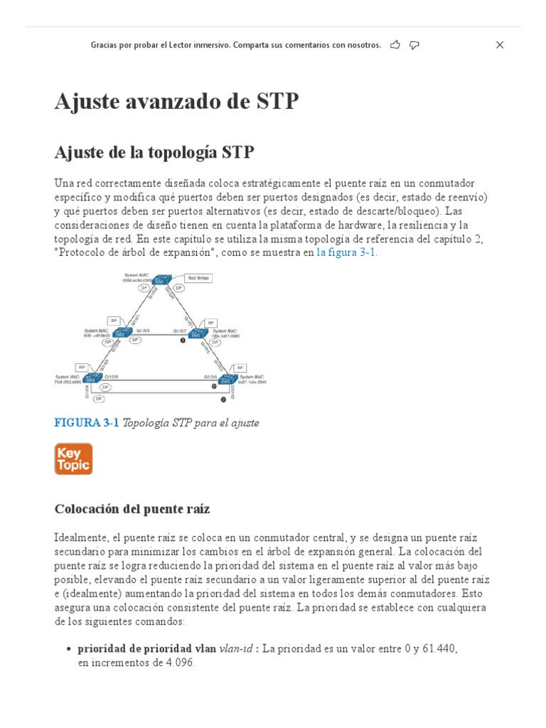 Ajuste de Topología STP en Redes | PDF | Estándares de internet | Red ...