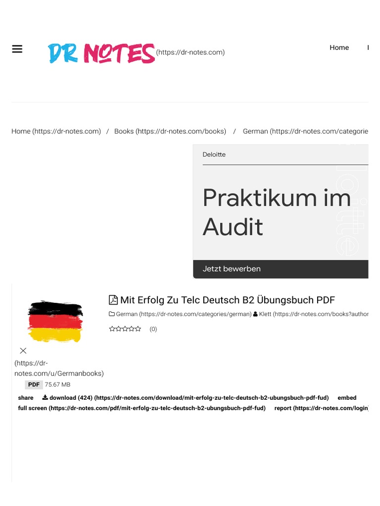 Mit Erfolg Zu Telc Deutsch B2 Übungsbuch PDF - DR | PDF | Medicine | Social Programs