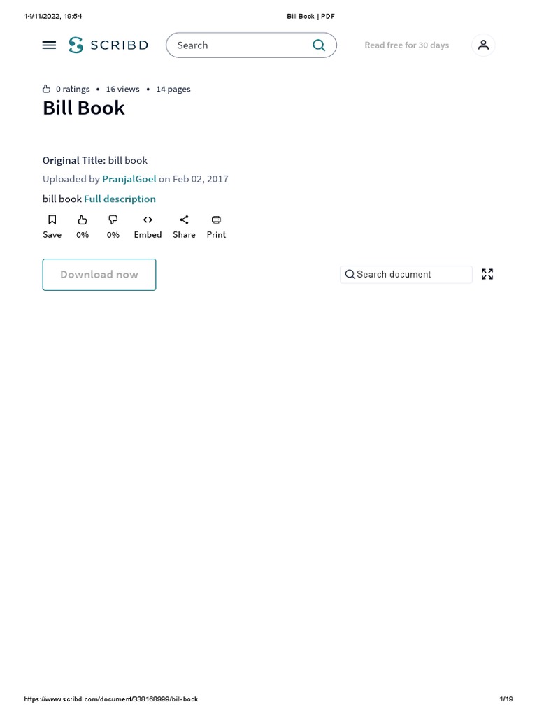 Bill Book - PDF | PDF | Scribd