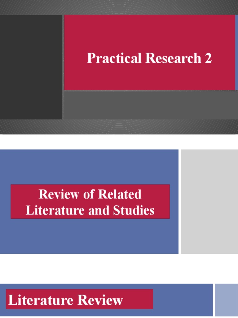 Guidance for Conducting a Thorough Review of Related Literature and ...