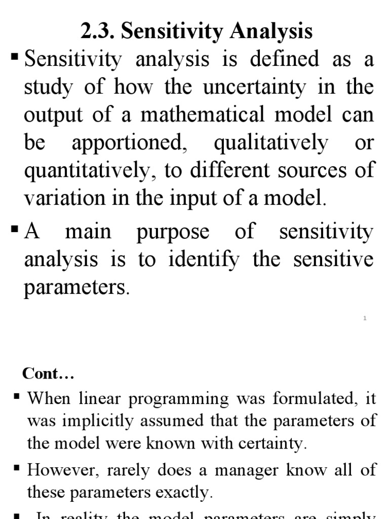 Chapte 2 | PDF | Sensitivity Analysis | Mathematical Analysis