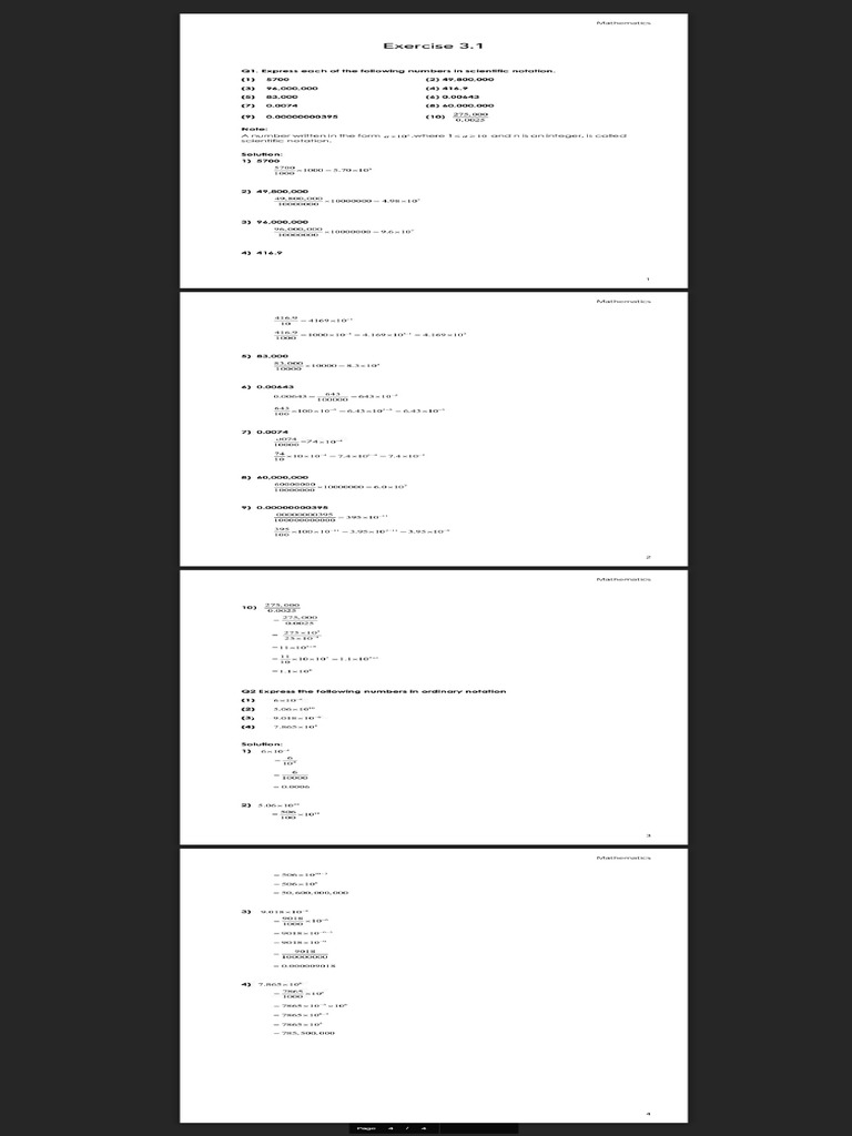 9th Class-Math Notes-Chapter 3-Fed Board | PDF