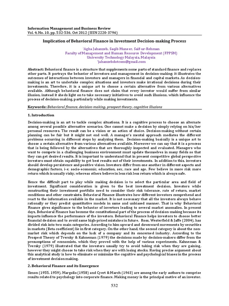 Best Article | PDF | Behavioral Economics | Decision Making