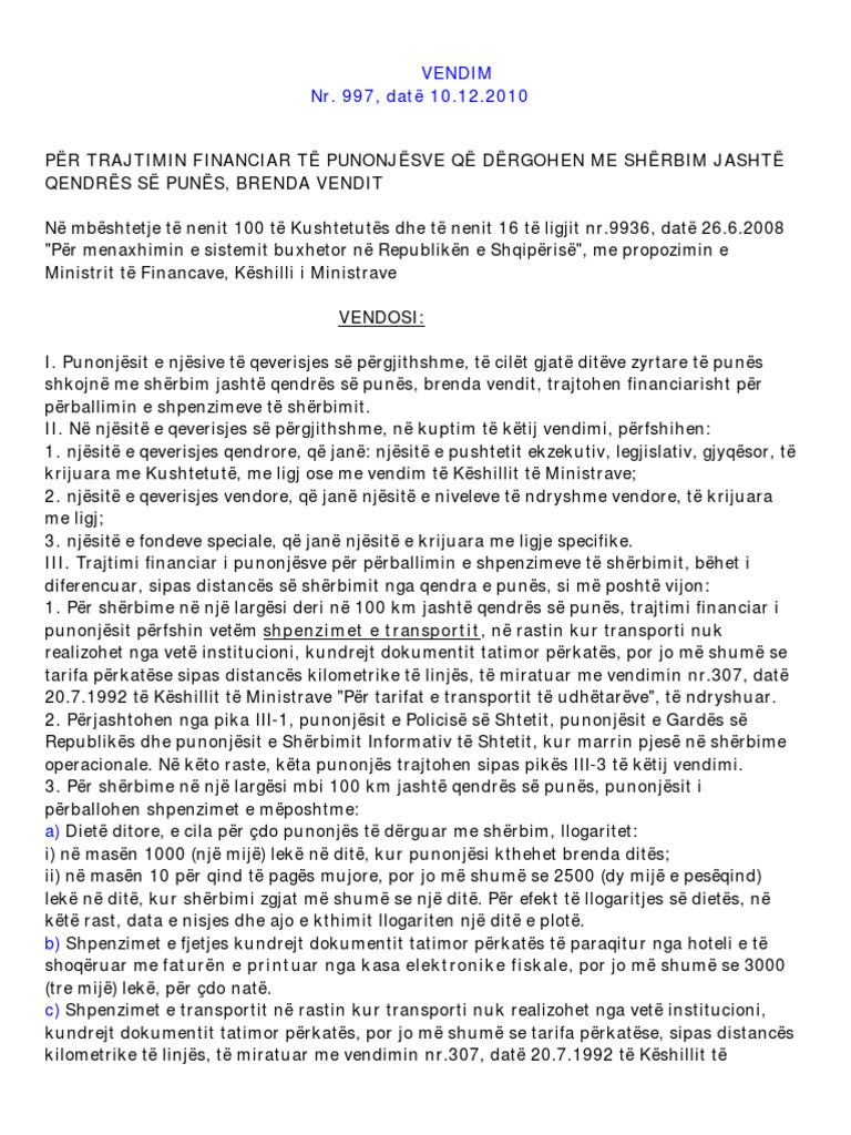 VKM nr.997 Date 10.12.2010 | PDF