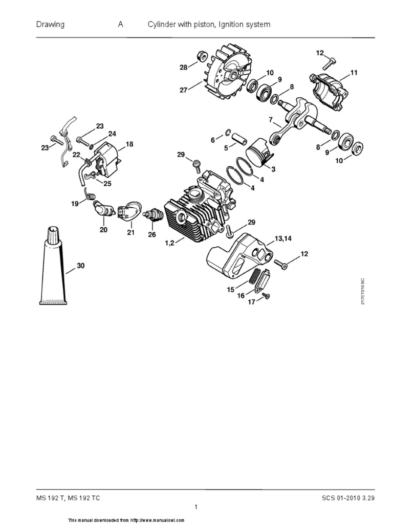 Drawing Cylinder Piston Ignition System | PDF | Carburetor | Piston
