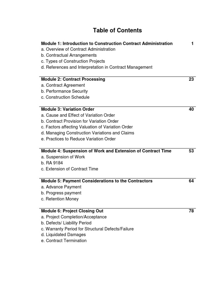 Module No. 1 Contracts and Specifications | PDF | Memorandum Of Understanding | Guarantee