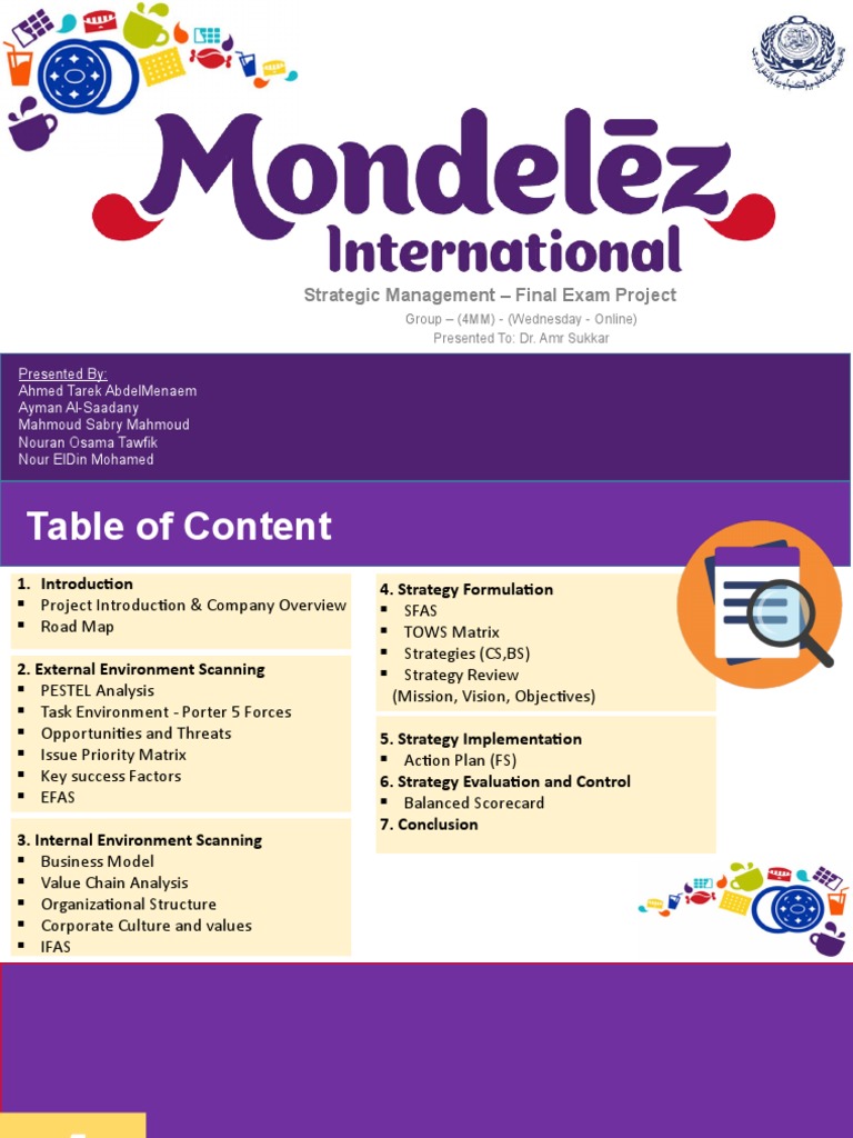 Group B - Strategic Management - Mondelez International | PDF | Supply ...