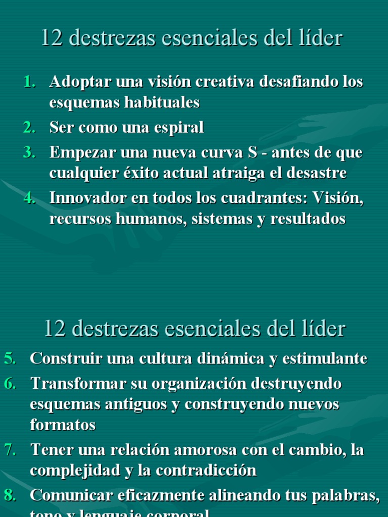 12 Destrezas de Un Lider | PDF