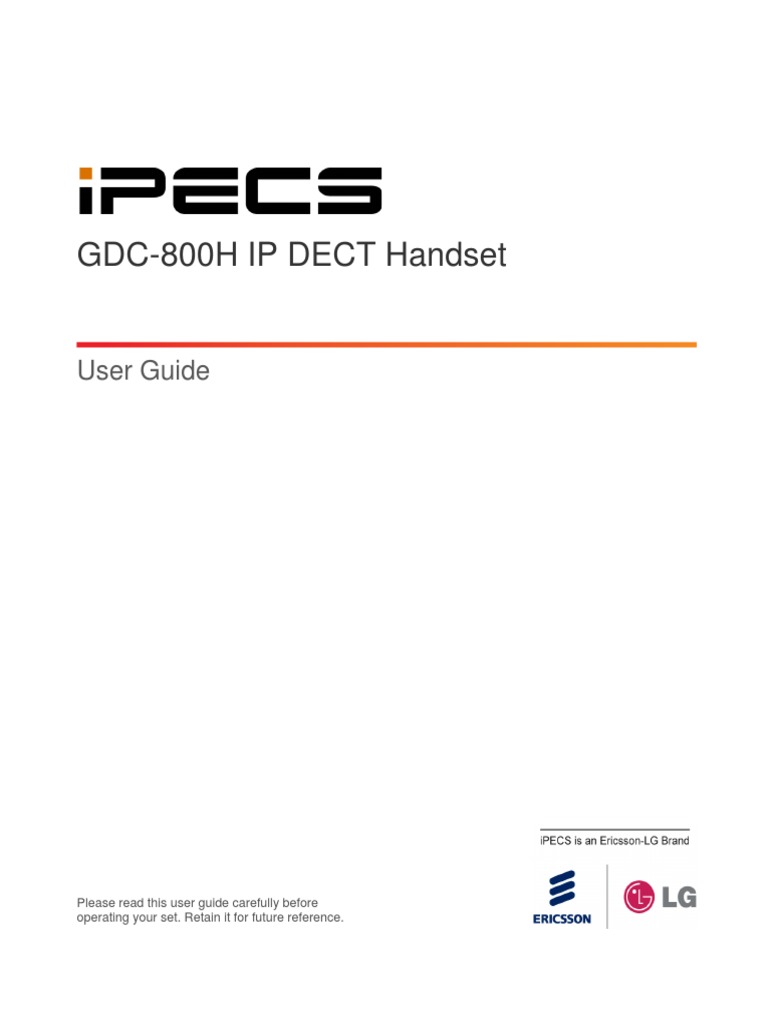 GDC 800H Handset Eng User Guide | PDF | Rechargeable Battery | Battery ...