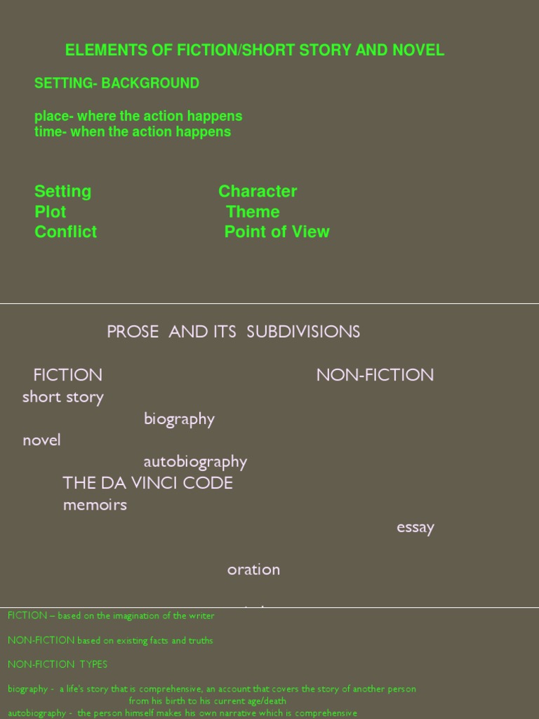 Prose and Elements of Fiction | PDF | Plot (Narrative) | Narration