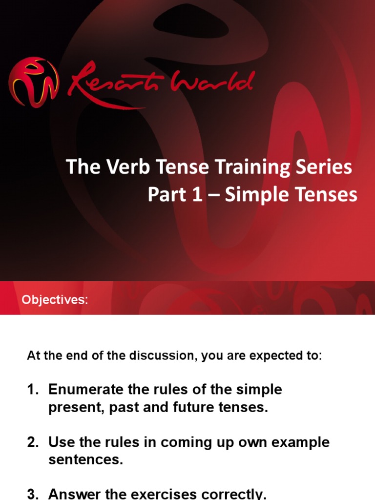 Verb Tense Training Part 1 Simple Tenses - With SC | PDF | Grammatical ...