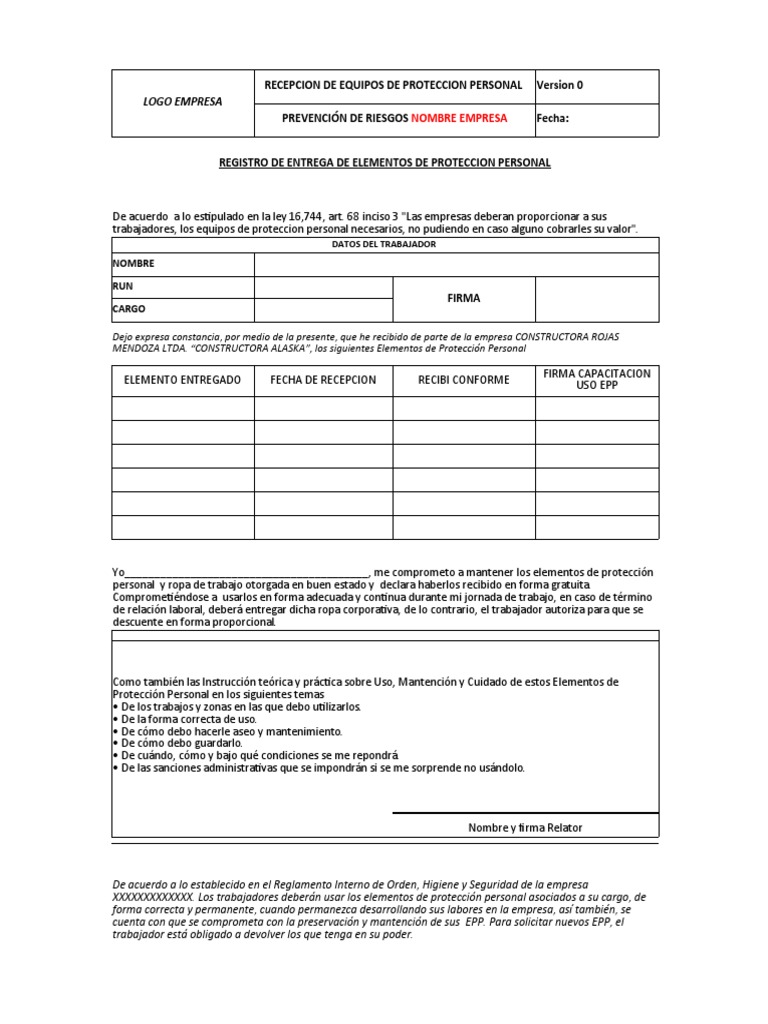 Registro de Entrega de EPP (NUEVO) | PDF | Justicia | Crimen y violencia