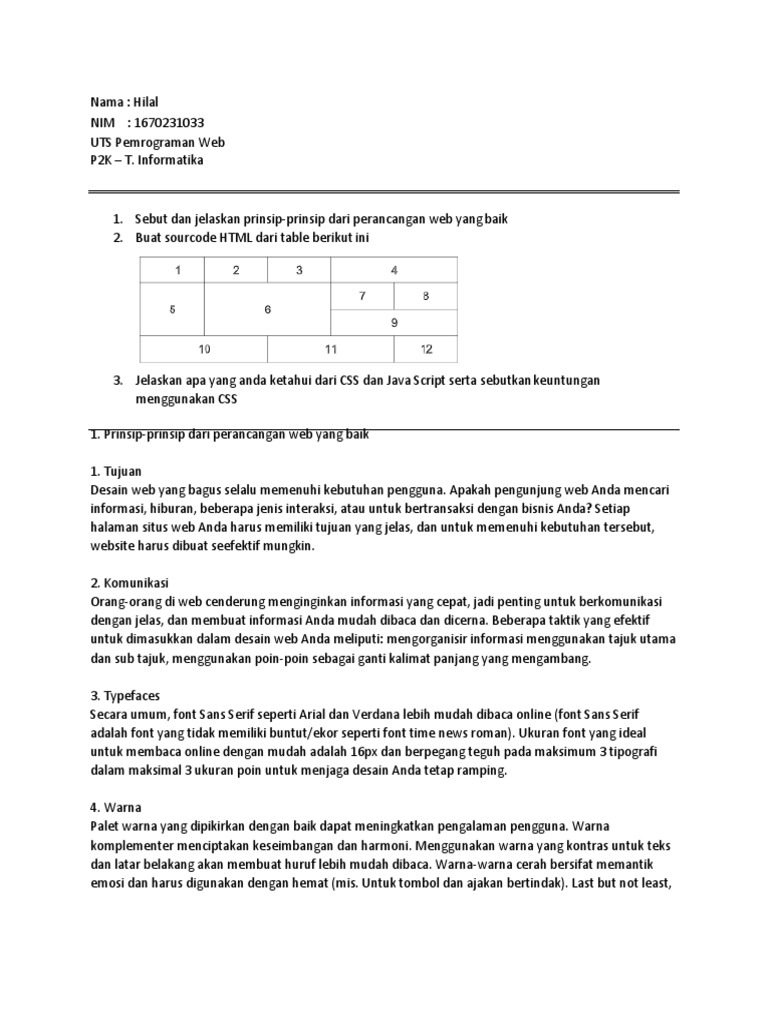 UTS Pemrograman Web | PDF