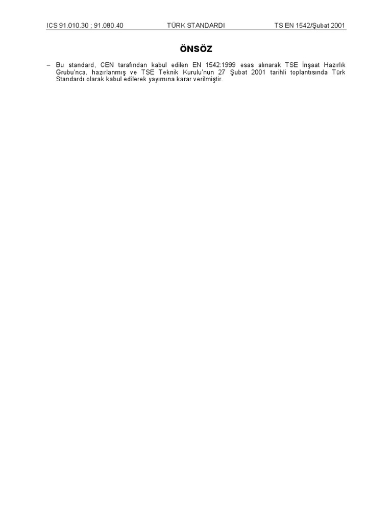 TS en 1542 Koruma Ve Tami̇r İçi̇n Mamul Ve Si̇stemler - Deney Metotlari ...