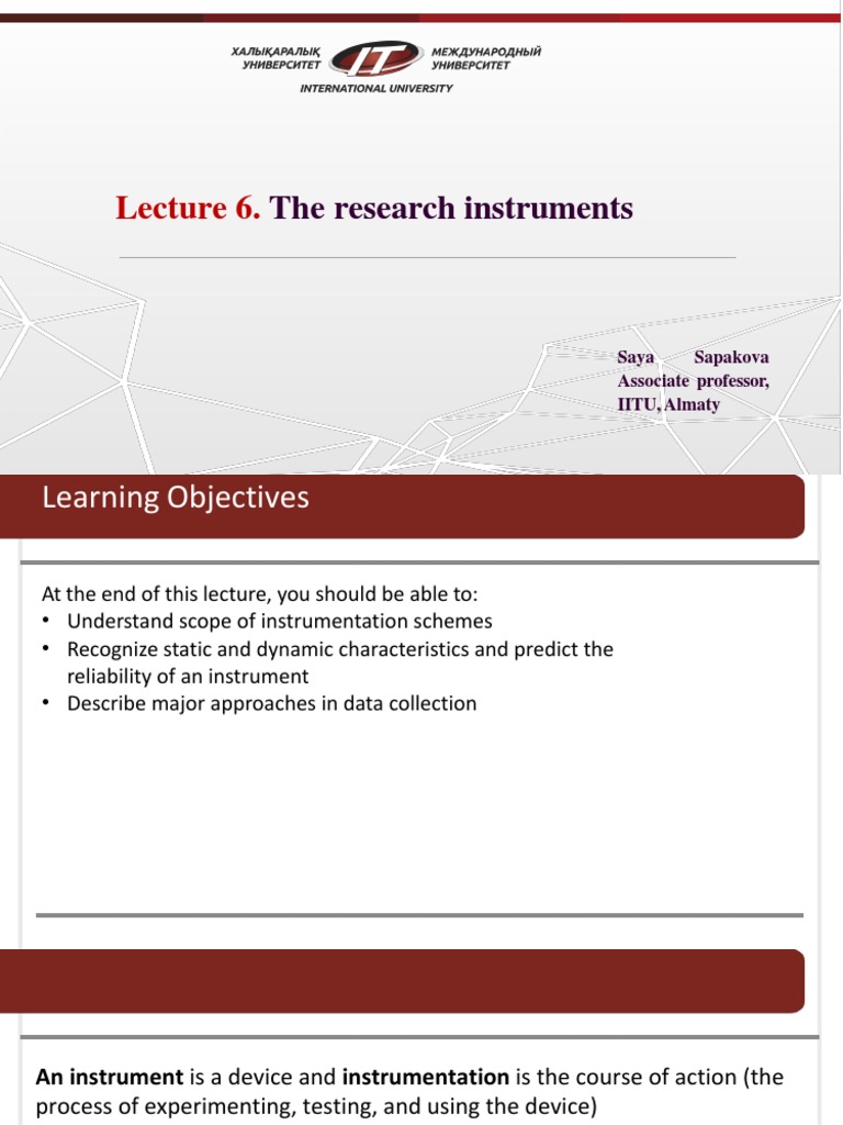 Lec ONIR 6 RI | PDF | Data Collection | Questionnaire