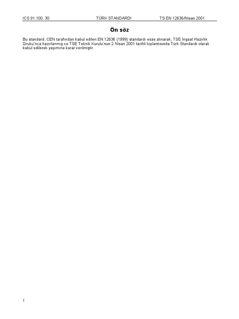 TS EN 12636 Betonun Betona Yapışması | PDF