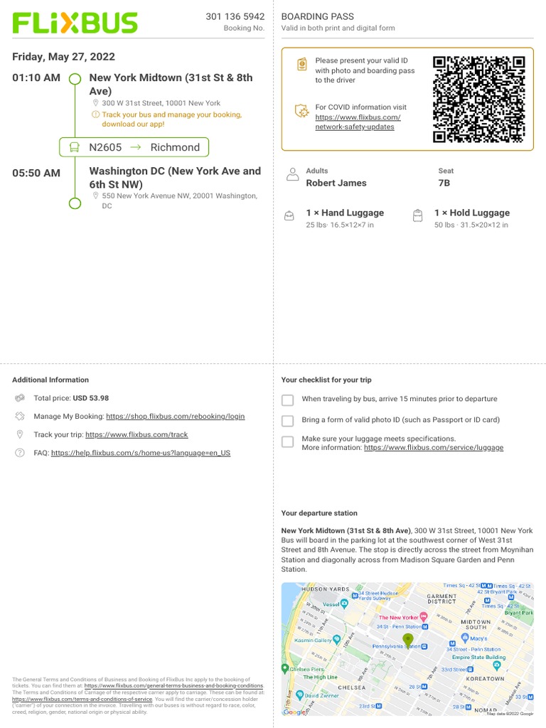FLIX Ticket 3011365942 | PDF | Public Transport | Transport