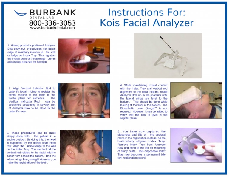 Kois Facial Analyzer Instructions | PDF