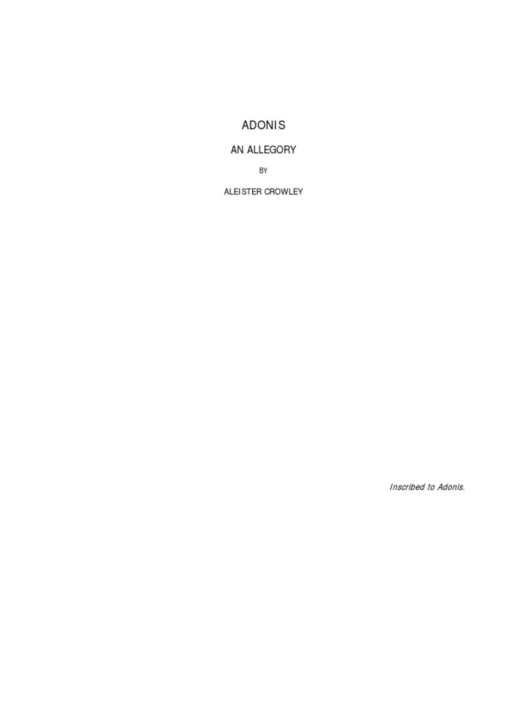 Adonis | PDF
