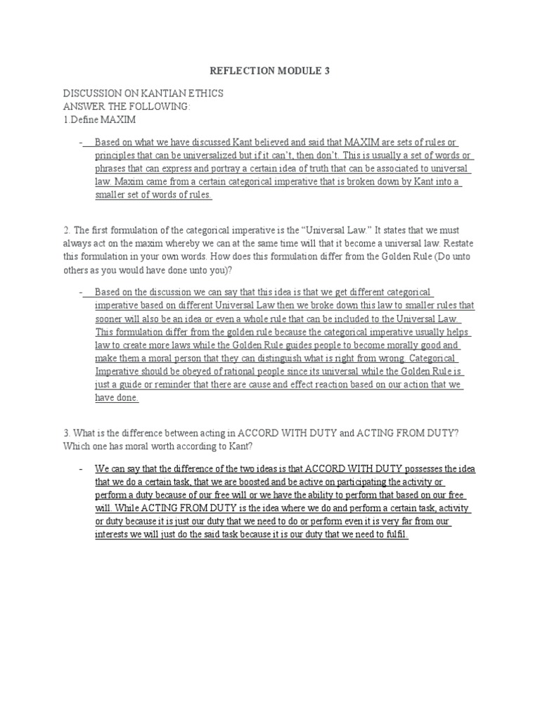 Reflection Module 3 | PDF