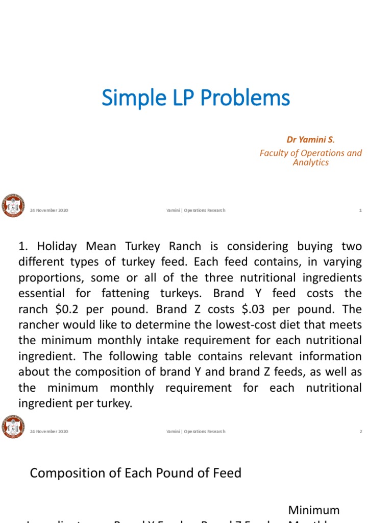 Simple LP Problems | PDF | Pharmacist | Pharmacy