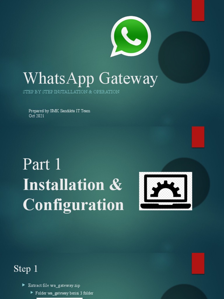 Step by Step WhatsApp Gateway | PDF