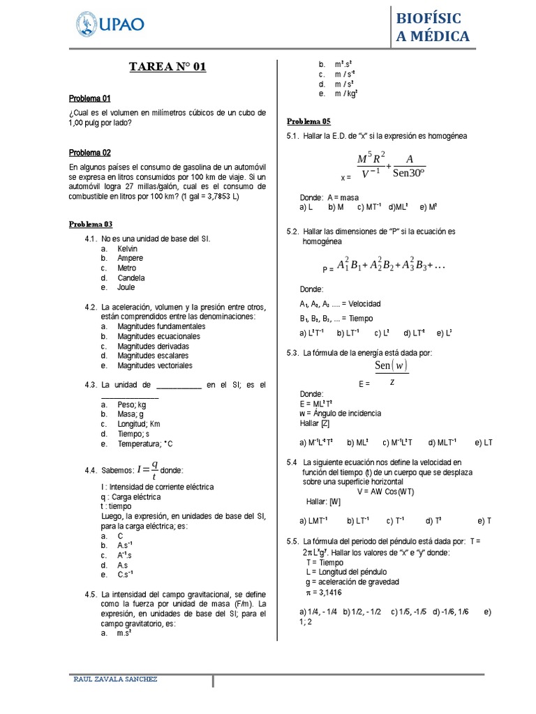Tarea N 01 | PDF | Líquidos | Masa