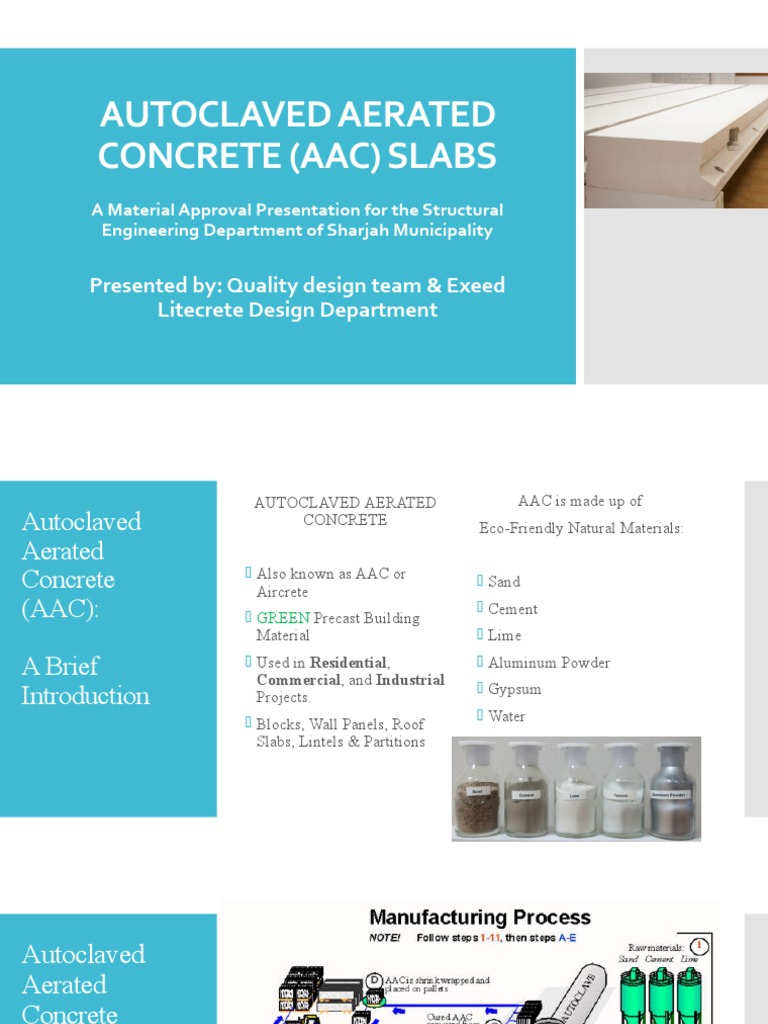 Autoclaved Aerated Concrete (Aac) Slabs | PDF | Concrete | Building Engineering