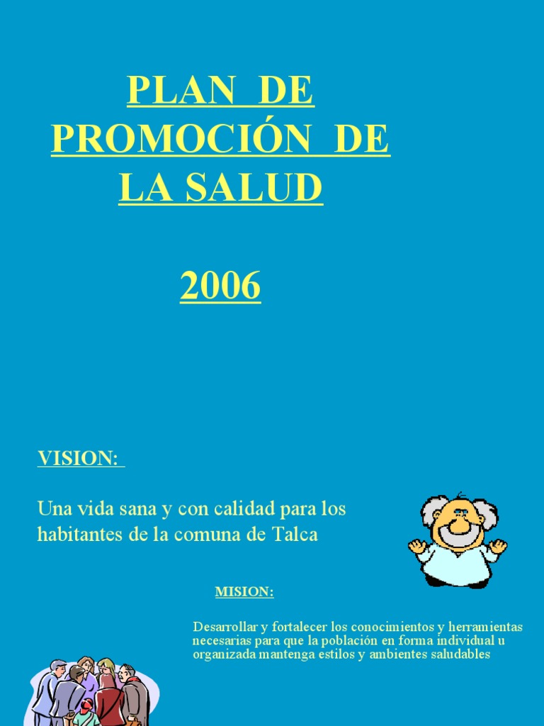 Plan de Promocion de La Salud | PDF | Promoción de la salud | Ciencias de la Salud