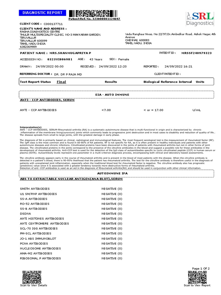 Diagnostic Report: Final | PDF | Clinical Medicine | Medical Specialties
