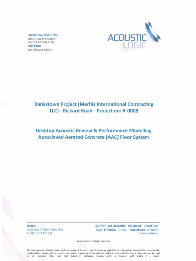 Acoustic Report of Floor Panel | PDF