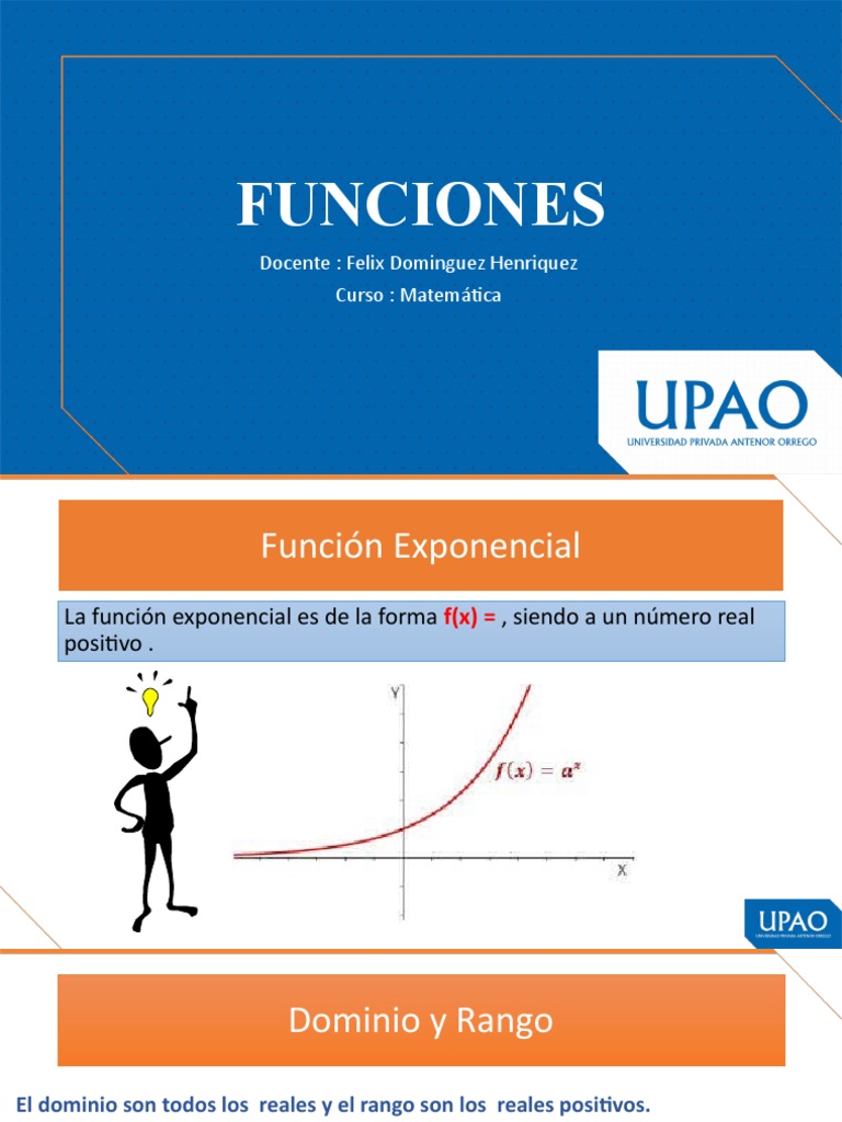Funciones Parte 4 | PDF | Funcion exponencial | Función (Matemáticas)