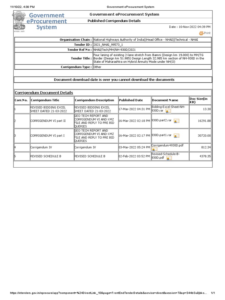 Government eProcurement System Updates | PDF | Road Infrastructure